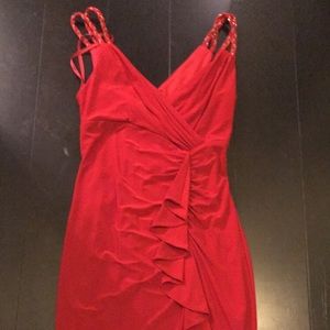 Cache | Dresses | Cache Embellished Red Dress | Poshmark